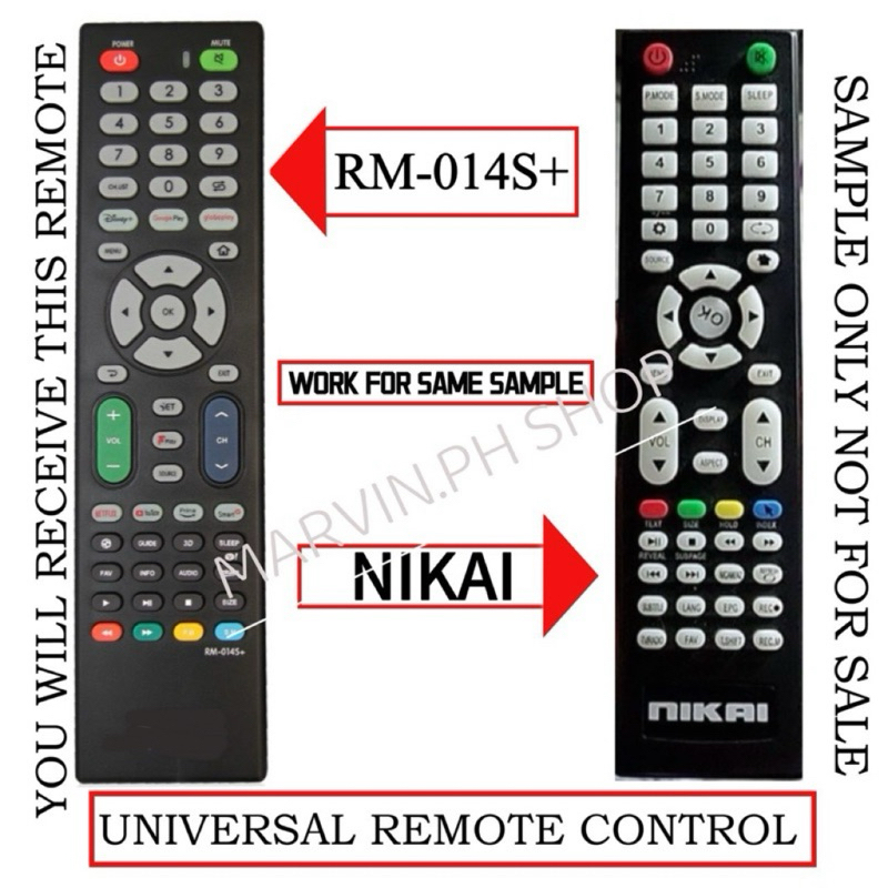ready to use Universal remote control for NIKAI smart tv remote na ...