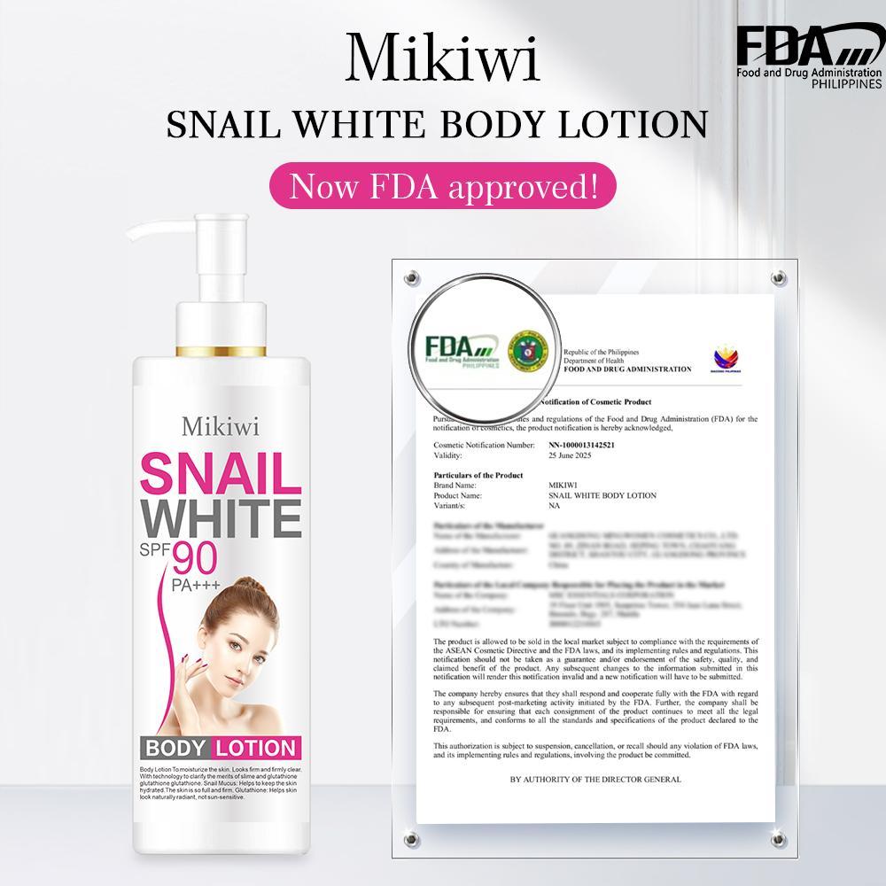 Mikiwi Snail Body Lotion SPF 90 Moisturizer Anti Aging Sun Protection ...