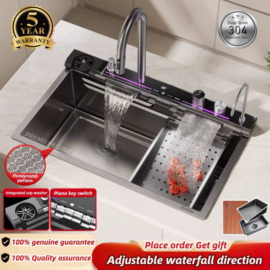 Digital Display Luxury Lababo Kitchen Sink with Rocking The New ...