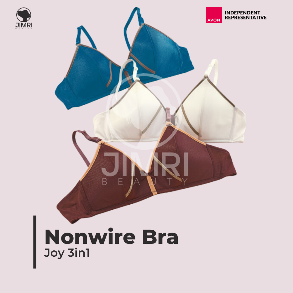 Avon Nonwire Bra Everyday Comfort Bra- Joy 3pc | Shopee Philippines
