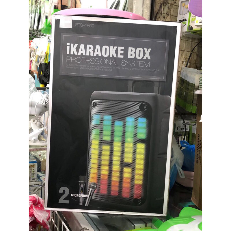BTS- 1809 IKARAOKE BOX Professional System Bluetooh Speaker With Dual ...