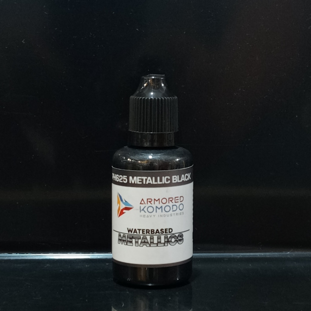 Armored Komodo Heavy Industries PH625 Metallic Black 30 ml Waterbased Acrylics Paint Metallic ...