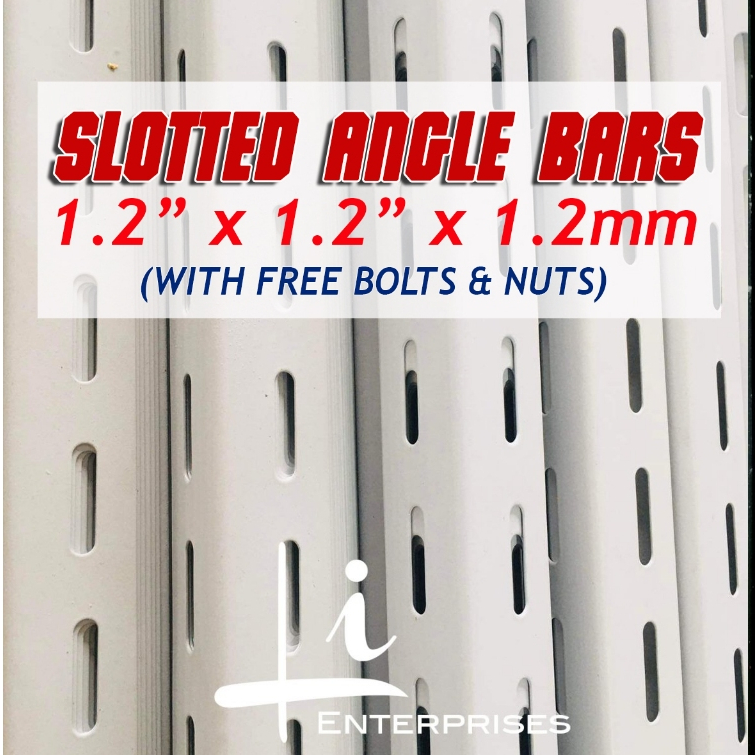 ON SALE‼️ SLOTTED ANGLE BARS with FREE BOLTS and NUTS - 1.2 inches x 1. ...