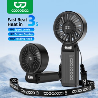 GOOJODOQ 3 in 1 Mini Fan Portable Handheld Fan Folding Neck Fan 4000 ...