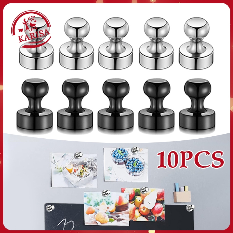 10Pcs Strong Fridge Magnets Push Pin Magnets Whiteboard Magnets ...