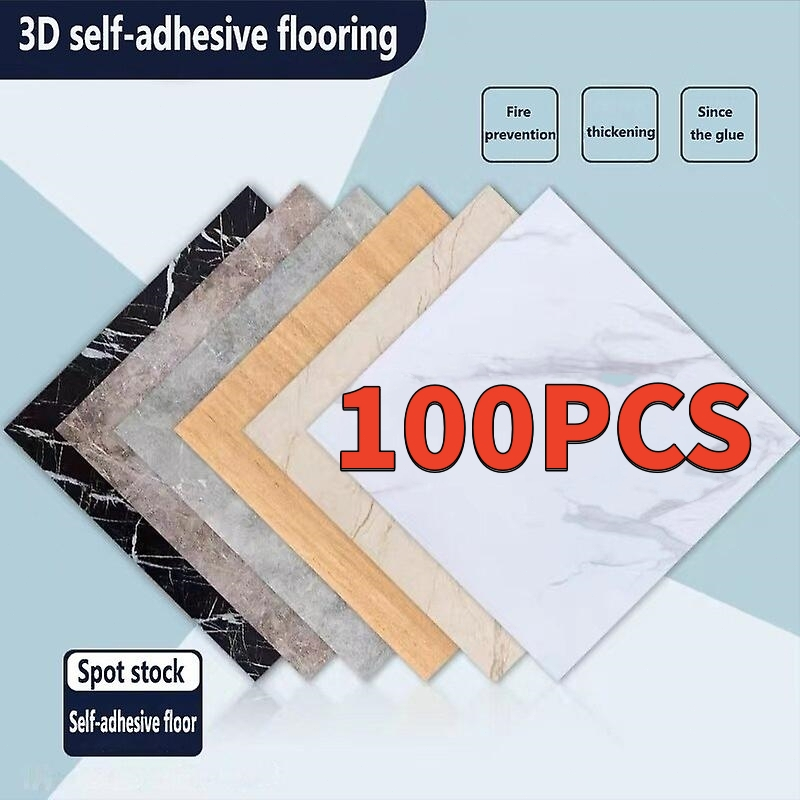 100PCS Marble Vinyl Tile 30*30CM Self Adhesive Waterproof PVC Floor ...