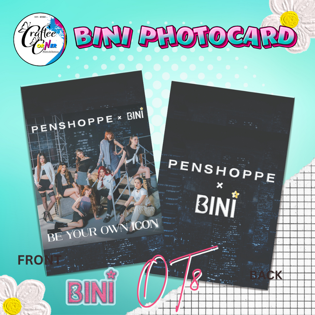 Bini x Phenshoppe Photocards ( Set 9 Cards ) MATTE FINISH | Shopee ...