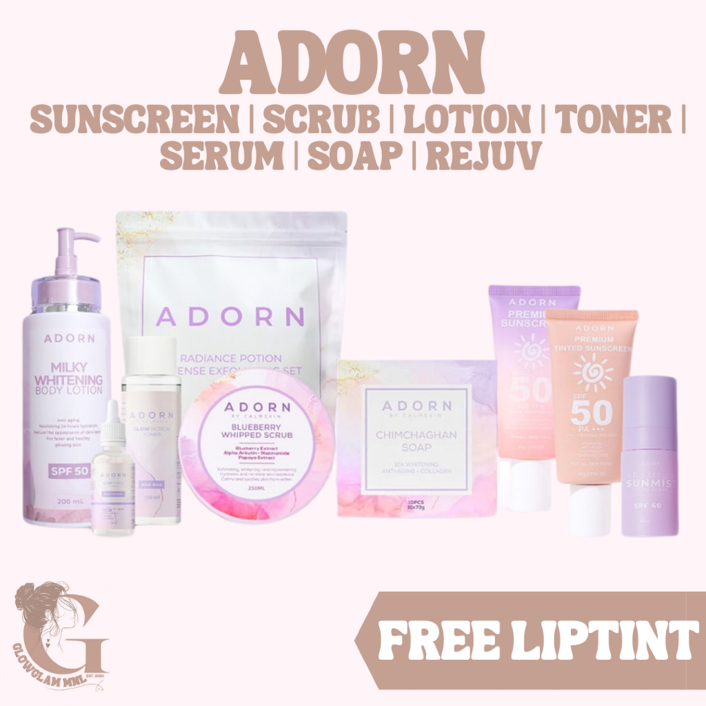 (FREE LIPTINT) ADORN Sunscreen | Lotion | Radiance Potion Exfoliating ...