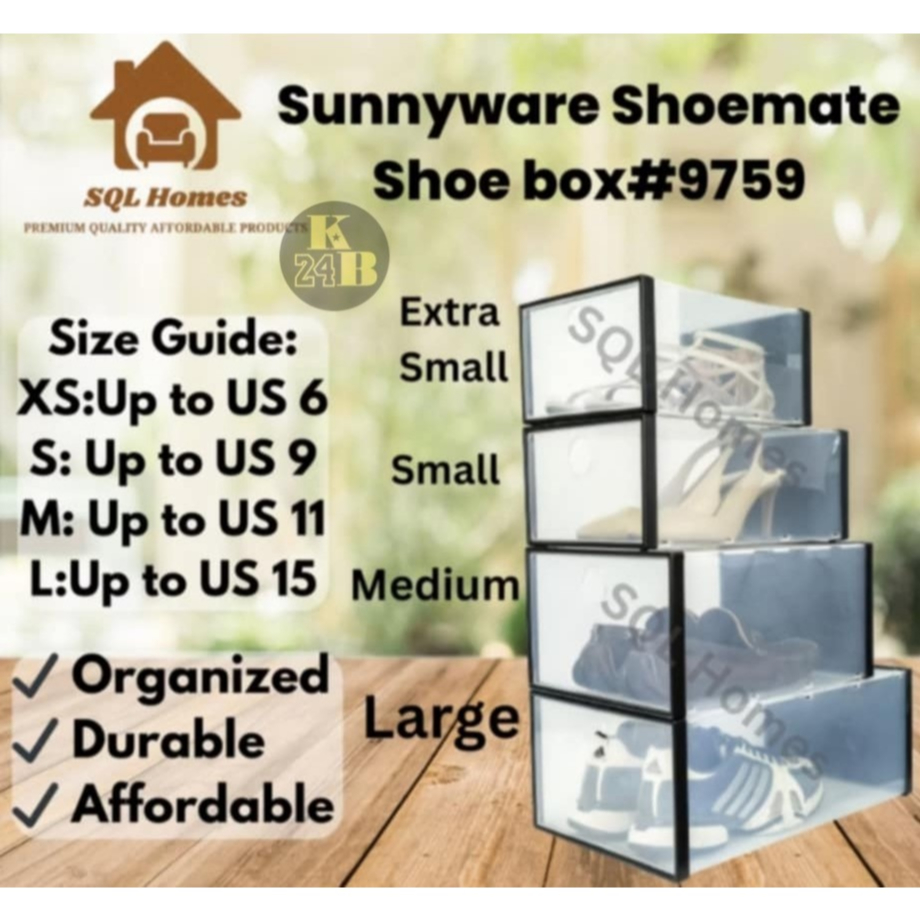 Sunnyware Shoemate Collapsible Shoe Storage box (4 Sizes Available ...
