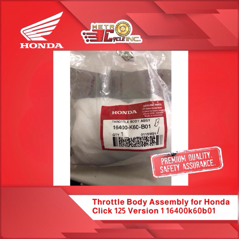 Throttle Body Assembly for Honda Click 125 Version 1 16400k60b01 ...