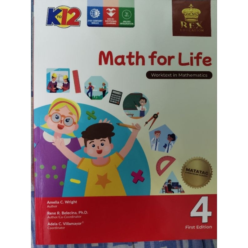 MATH FOR LIFE 4 2024 MATATAG EDITION WORKTEXT IN MATHEMATICS | Shopee ...