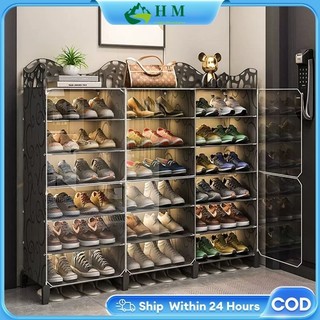 【Fast delivery】Shoe Cabinet Plastic Shoe Rack Organizer Dustproof ...