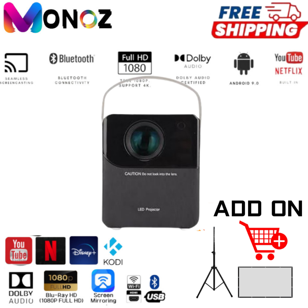 Portable Smart Projector Y8 Pro 4K UHD 6000Lumens Android For Phone ...