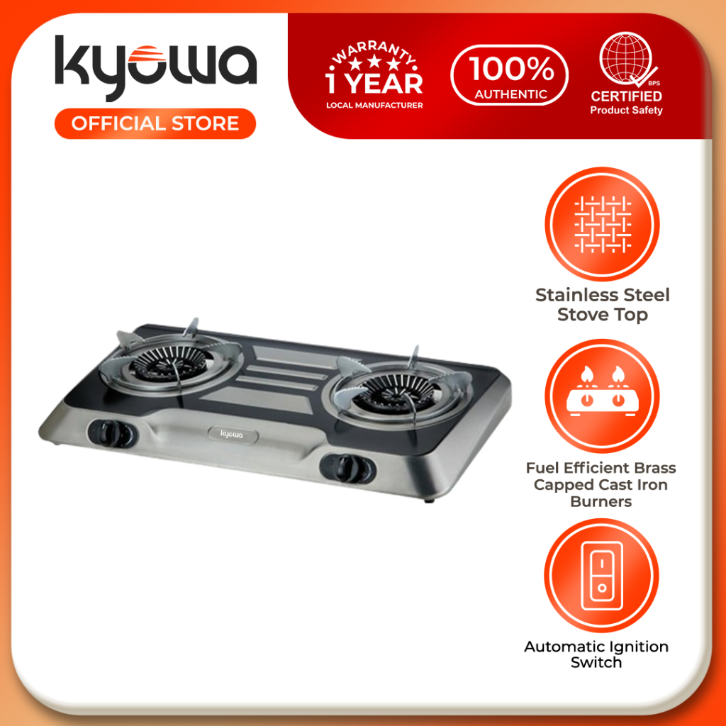 Kyowa Double Burner Gas Stove with Cast Iron Burners (KW-3552) | Shopee ...