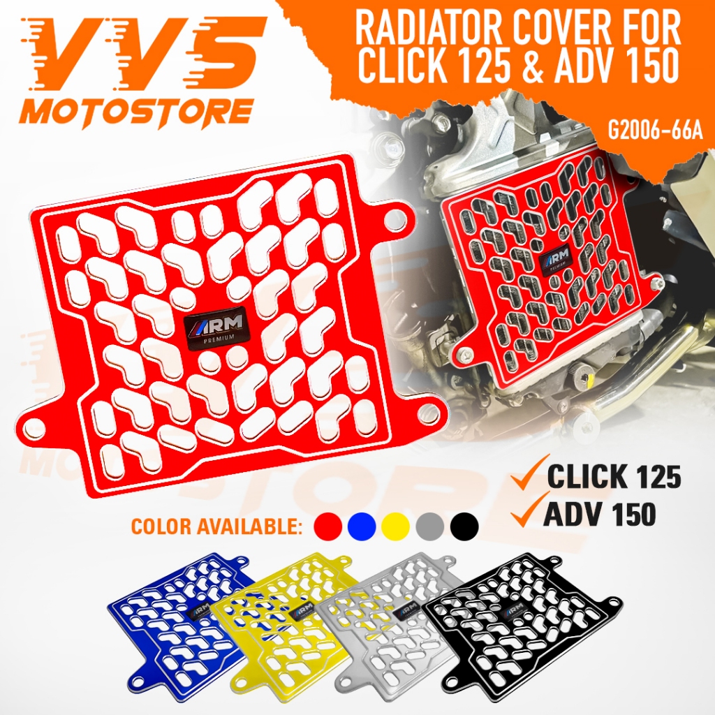 ARM FULL CNC Radiator Cover for Honda Click 125 Click150 and ADV 150 ...