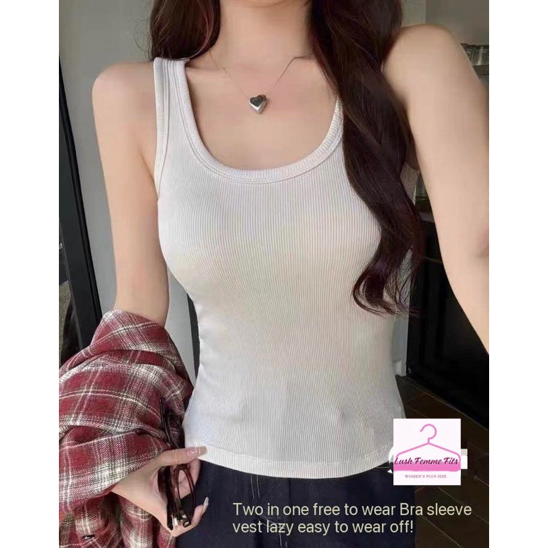 【Lush Femme Fits】Women High Quality Sando Bra with Padded Bra Foam ...