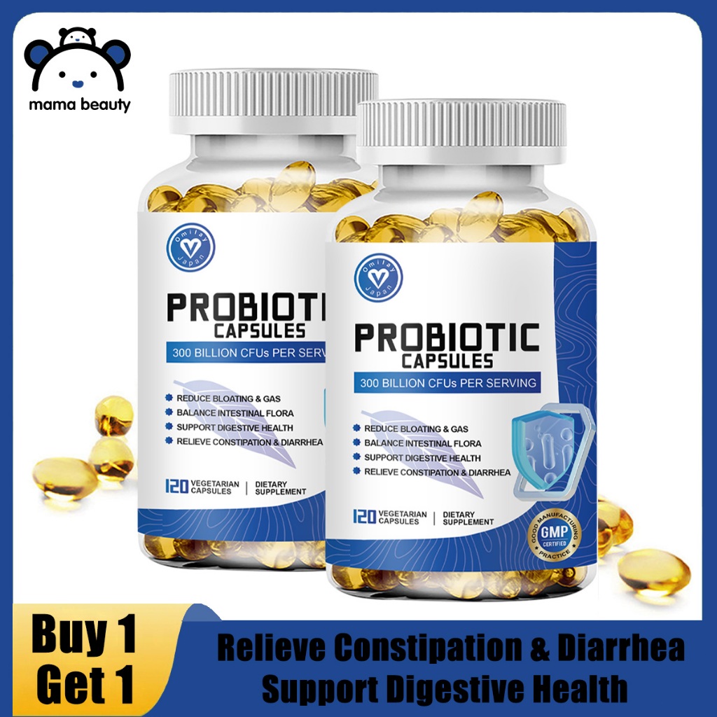 MAMA BEAUTY Probiotic Capsule 300 Billion CFU with Prebiotics Support ...