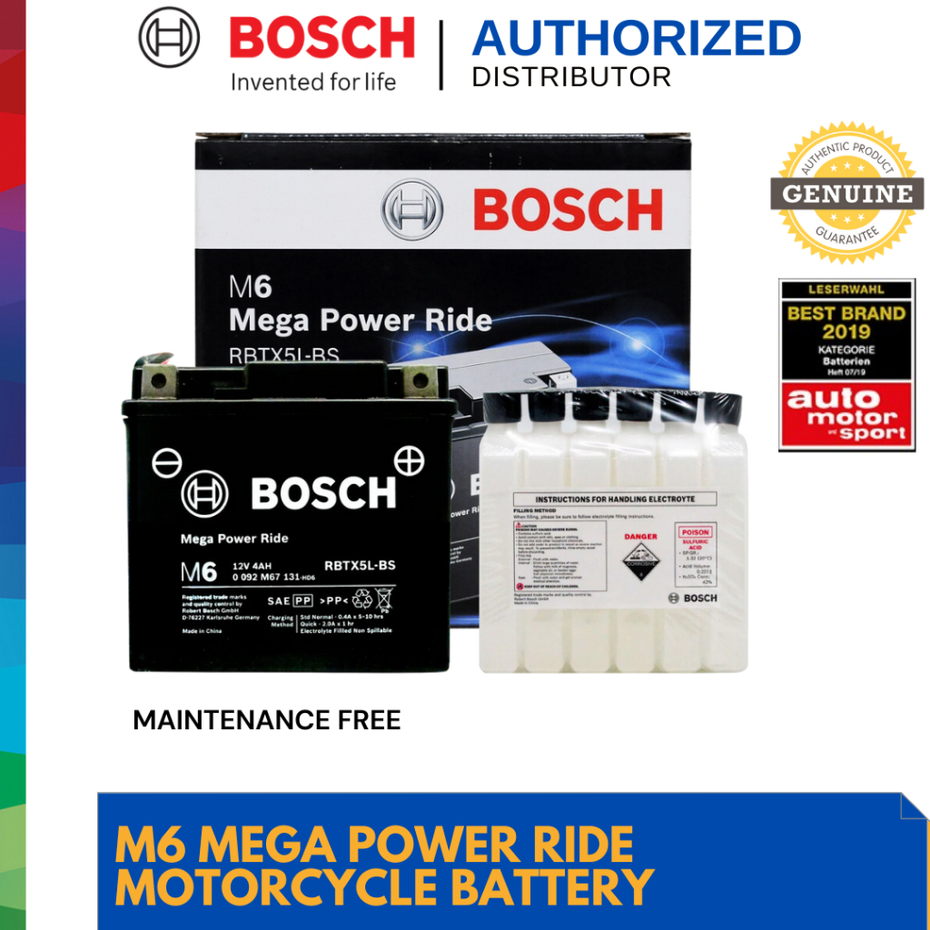 Bosch 5L battery M6 Mega Power Ride | Shopee Philippines