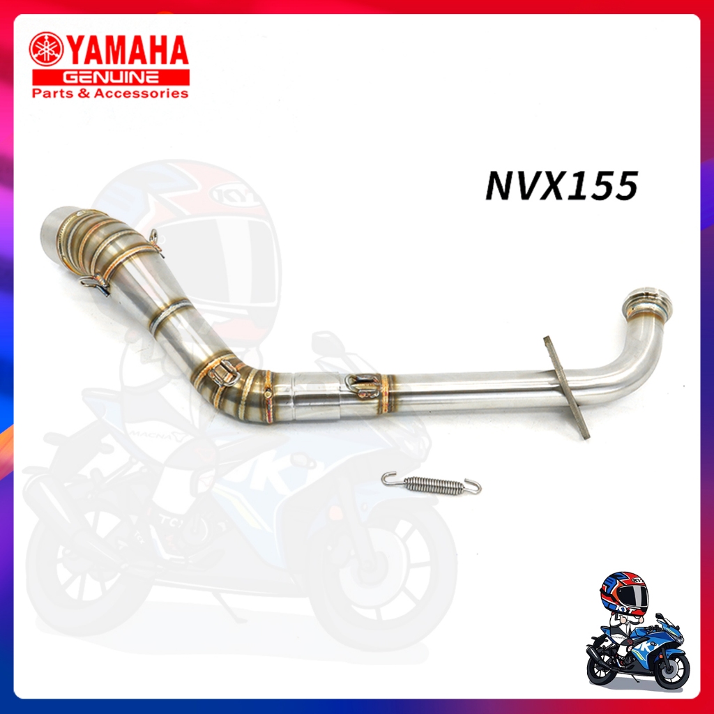 MUTAKIN&YAMAHA 51MM Big Elbow Pipe Set For Aerox 155 NVX 155 White ...
