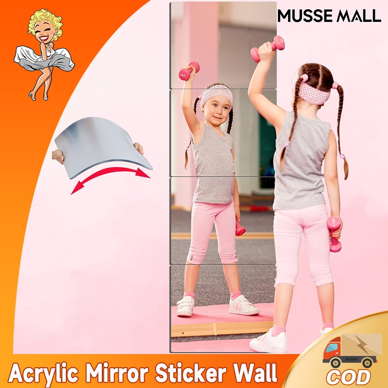 Musse Kids DIY HD Acrylic Mirror Wall Sticker Mirror Self Aesthetic ...