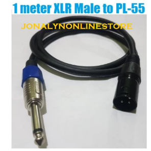 XLR male to PL-55 mono cable 1 meter | Shopee Philippines