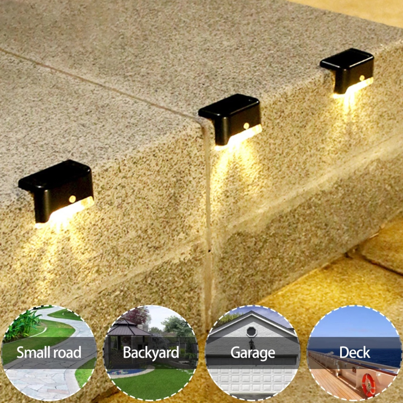 4pcs Solar Stair Light LED Waterproof Outdoor Garden Passage Courtyard ...