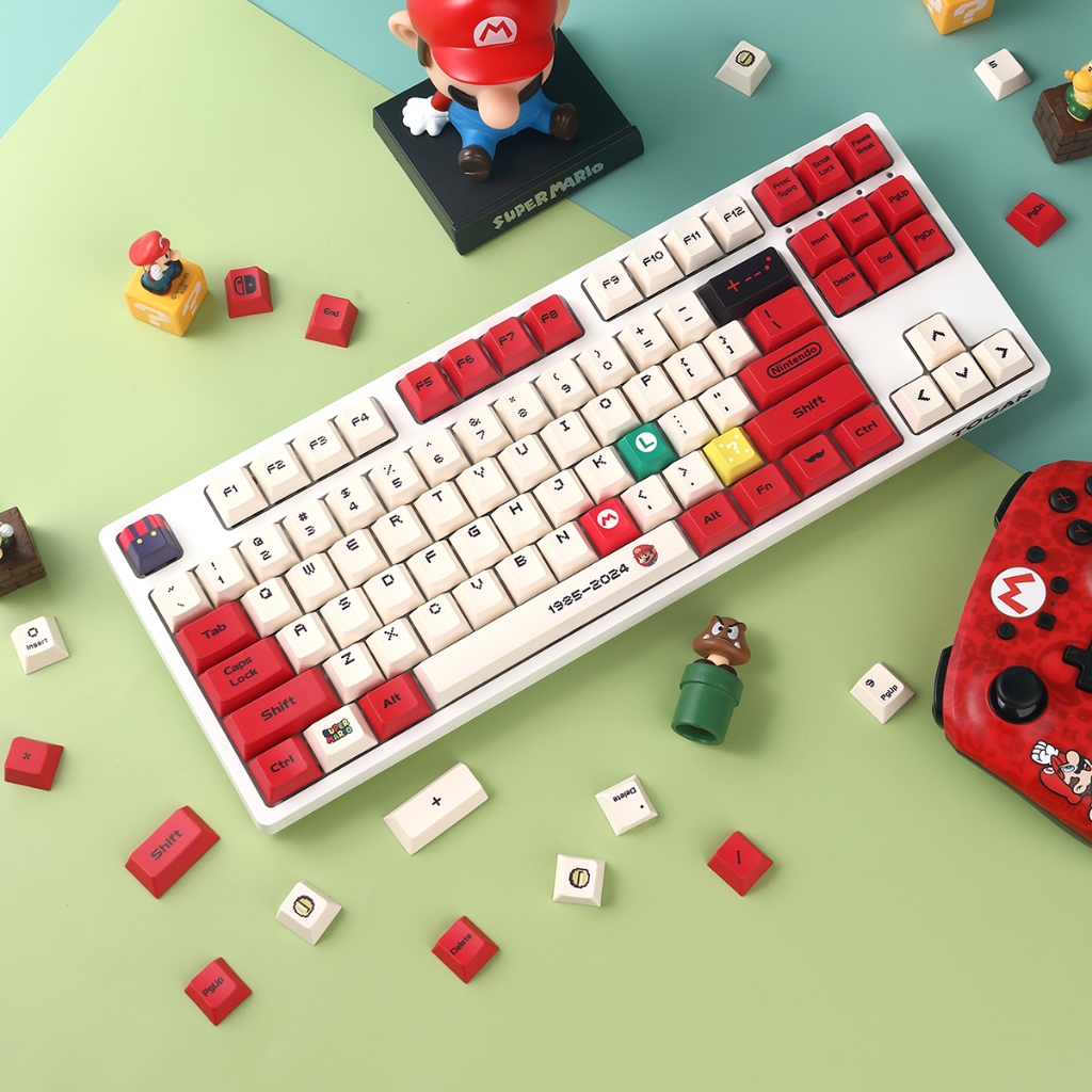 119 Keycap Mario Theme PBT Sublimation Cherry profile DIY Keycap For ...