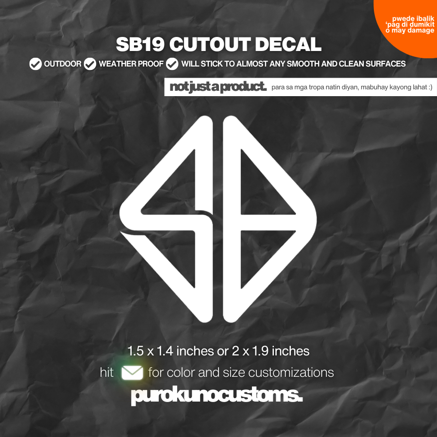 SB19 LOGO CUTOUT DECAL STICKER | Shopee Philippines