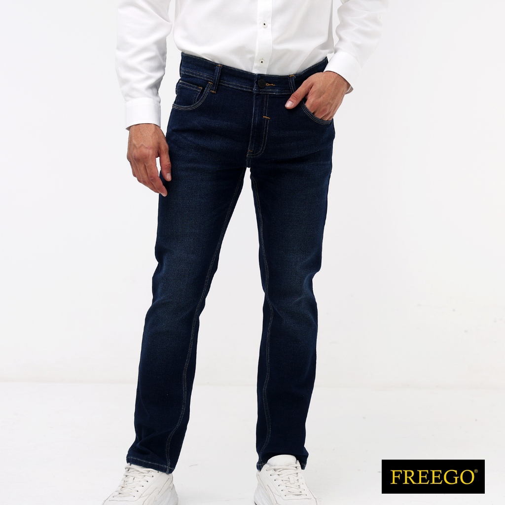 Freego Mens Denim Long Pants Slim Tapered Fit Stretch GSB23-0080 ...