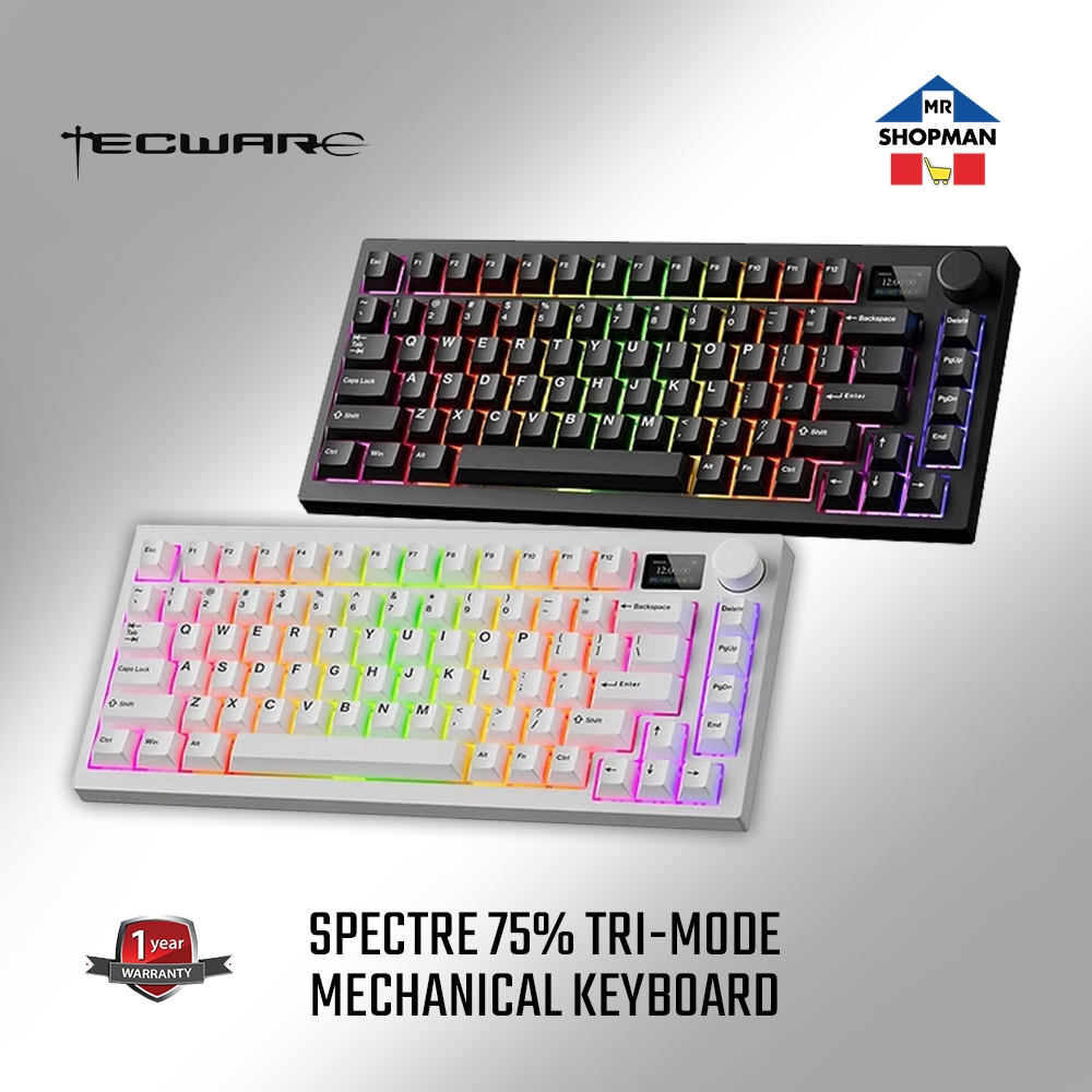 Tecware Spectre 75 LCD Tri-mode Mechanical Keyboard | Shopee Philippines