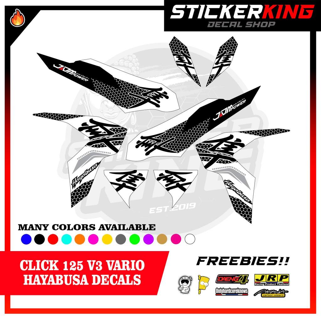 Click 125i Vario V3 Hayabusa HYB Decals with Freebies Stickers Thailand ...