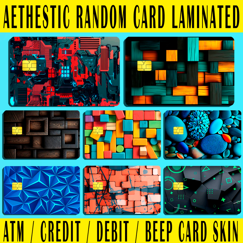ABSTRACT-RANDOM-AESTHETIC - (SKIN CARD STICKER) ATM/CREDIT/DEBIT/BEEP ...