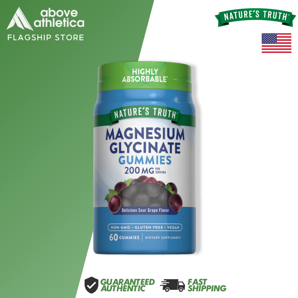 Nature's Truth Magnesium Glycinate Gummies 200mg - 60 Count - Adults ...