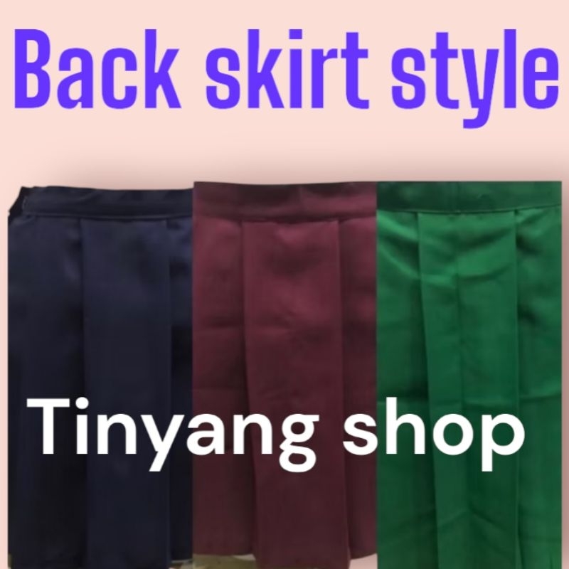 SCHOOL UNIFORM SKIRT (GREEN BACK PLITS) | Shopee Philippines