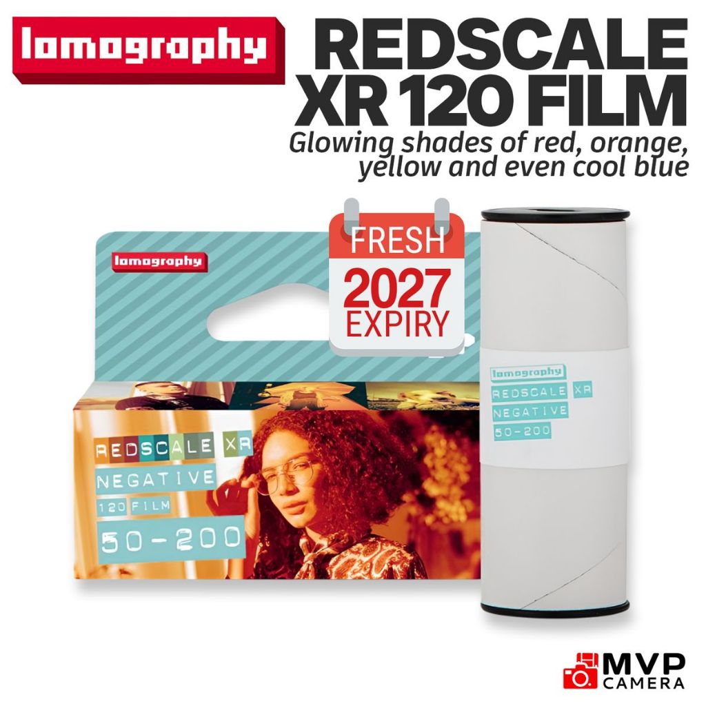 LOMOGRAPHY Redscale Red Scale XR 120 ISO 50-200 F1120XR MVP CAMERA ...