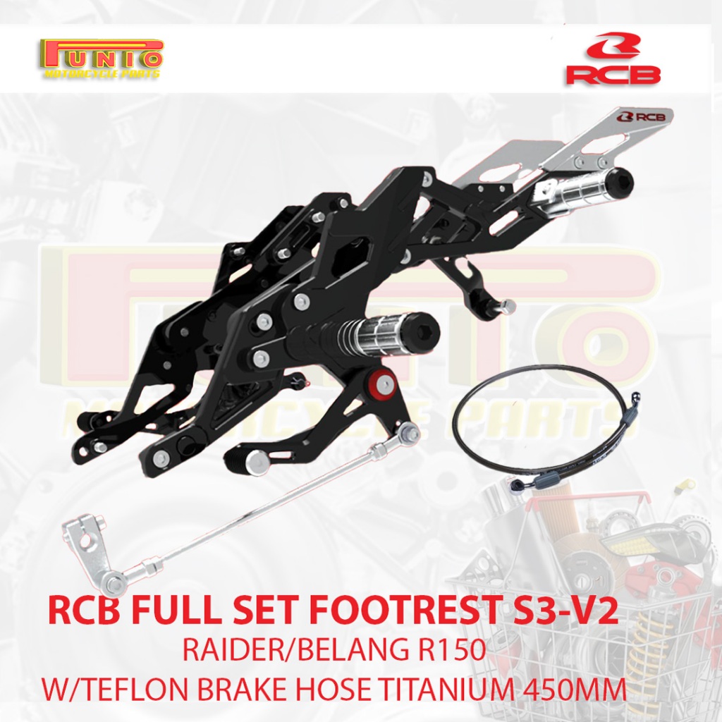NEW! RCB Footrest Full Set S3-V2 Series for Suzuki Raider 150 with ...