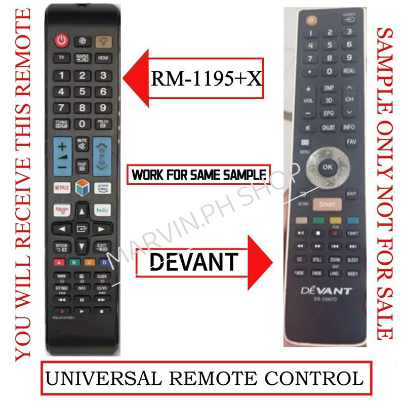 Ready to use 100% Work Universal remote control for DEVANT led smart tv ...