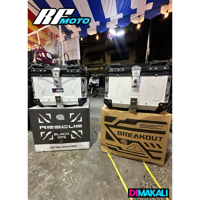 ALLOY TOP BOX 45L for Motorcycles with FREEBIES | Shopee Philippines