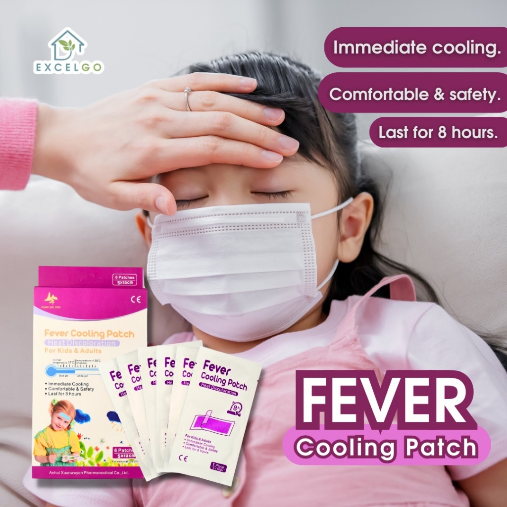 2 Boxes Fever Cooling Patch Heat Discoloration for Kids & Adults ...