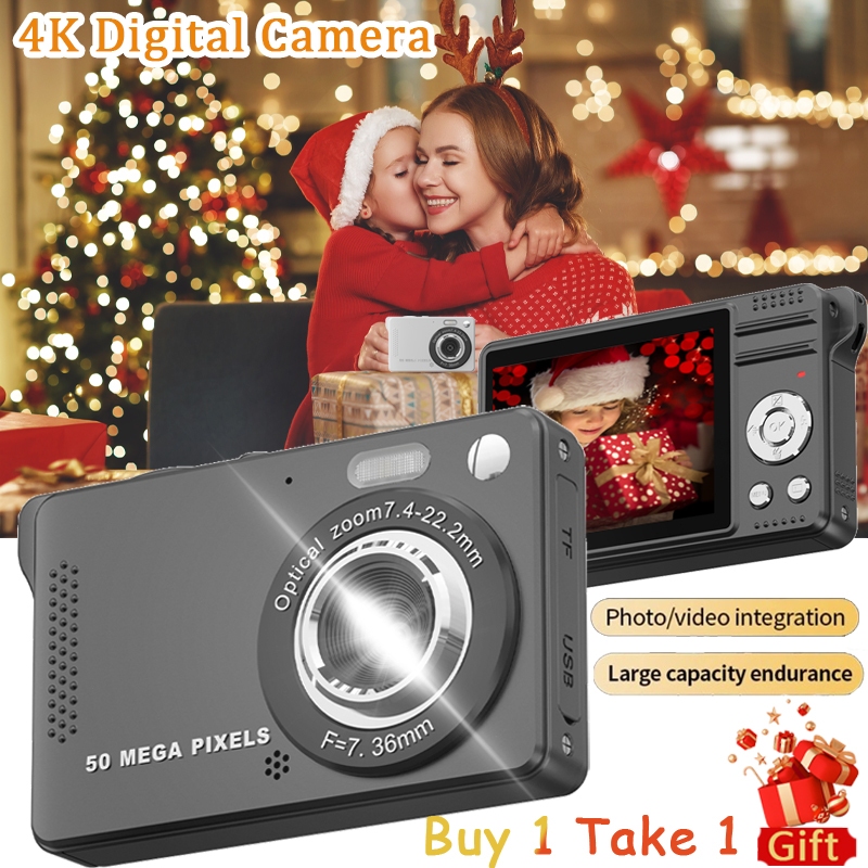 BUY 1 TAKE 1 Digital Camera Gift 4K HD Portable Mini Autofocus Cameras ...