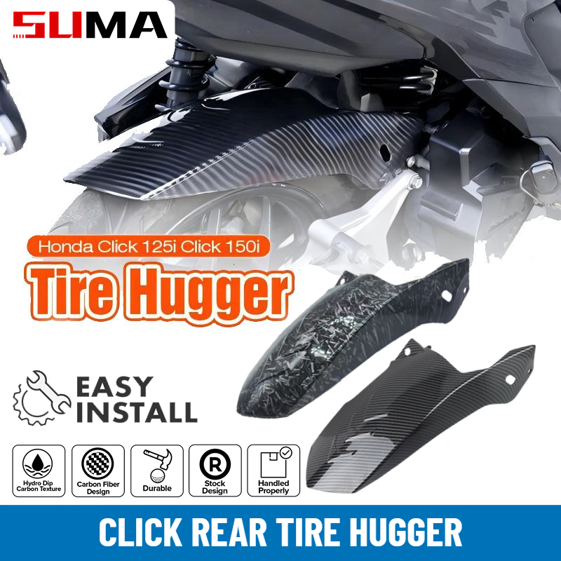 Rear Tire Hugger Honda Click 125i 150i V3 V2 V1 Carbon Black Mud Guard ...
