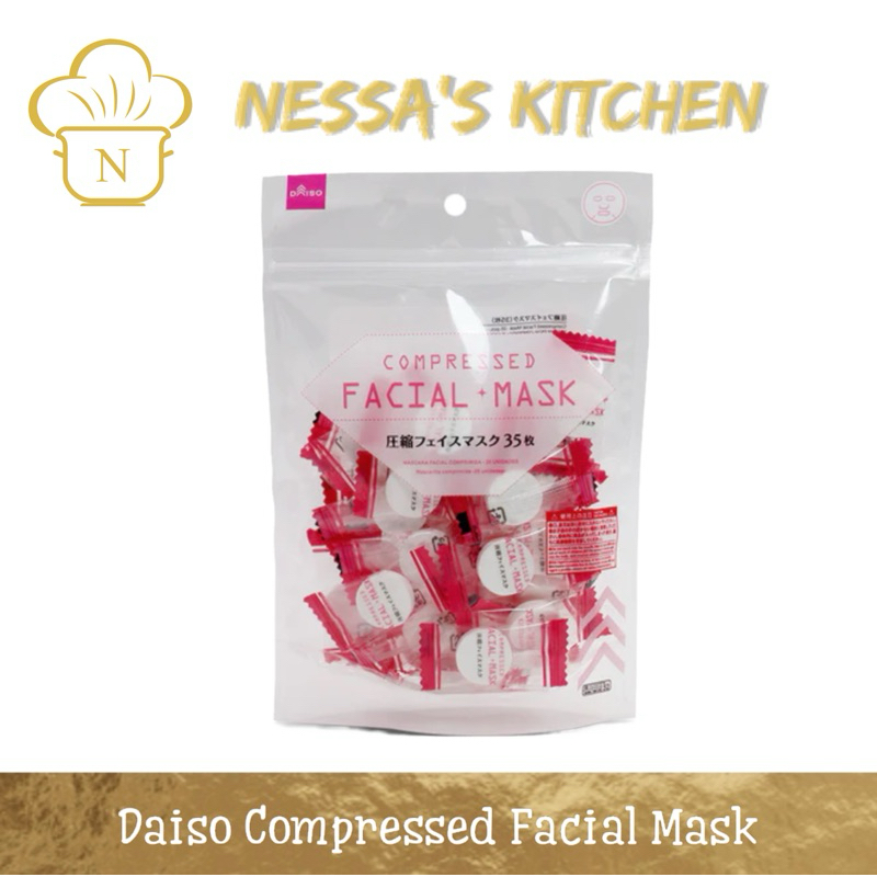 Daiso Compressed Facial Mask [Nessa’s Kitchen] | Shopee Philippines
