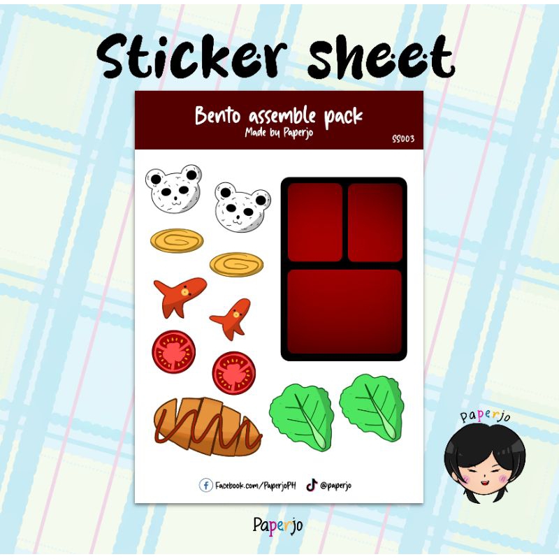 Bento sticker sheet (Assemble) (SS003) | Shopee Philippines