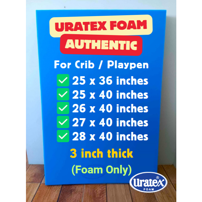 3" Uratex Foam 25x36 / 25x40 / 26x40 / 27x40 / 28x40 inch(Foam only ...