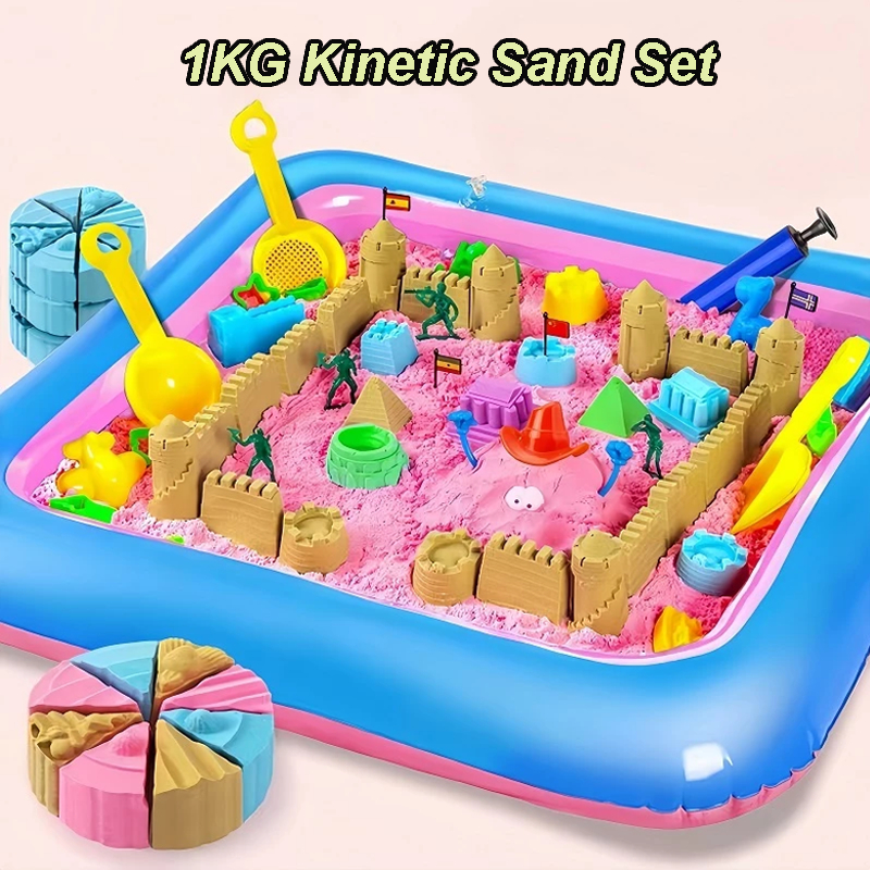 1KG Kinetic Motion Sand Play Set Children Science Sand Magnetic Sand ...