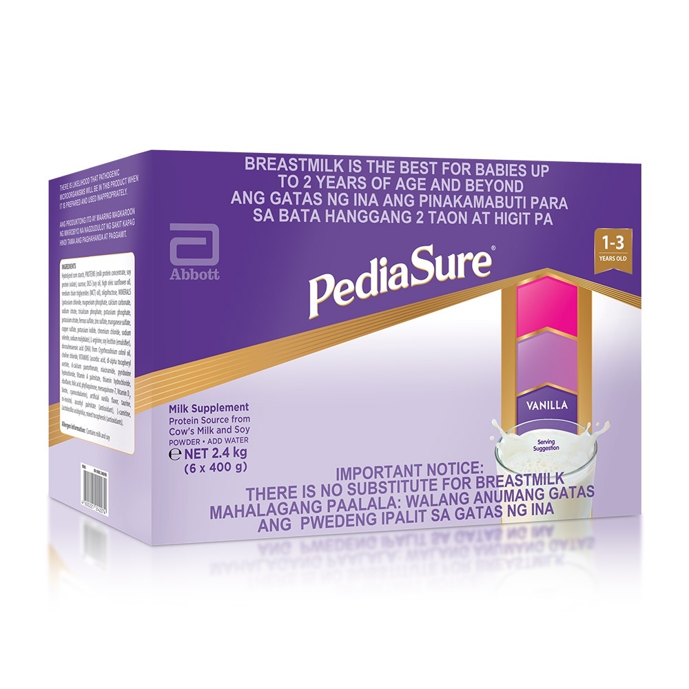 PEDIASURE VANILLA 1-3 2.4KG | 1.8KG | 900G | Shopee Philippines