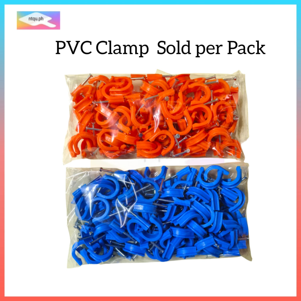 PVC Clamp for Electrical 1/2", 3/4" ORANGE & BLUE (Per Pack) | Shopee ...