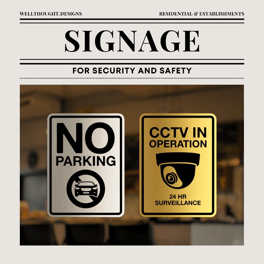 No Parking / CCTV Surveillance Label Sign Decal Sticker | Shopee ...