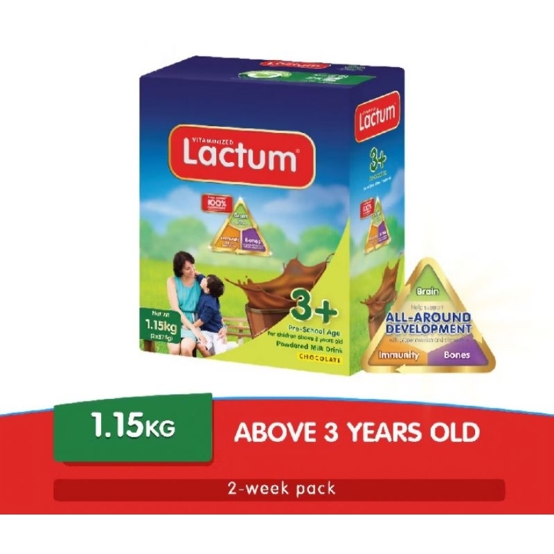 Lactum 3+ Chocolate Powdered Milk Drink for Children 3yrs Old Above 1 ...