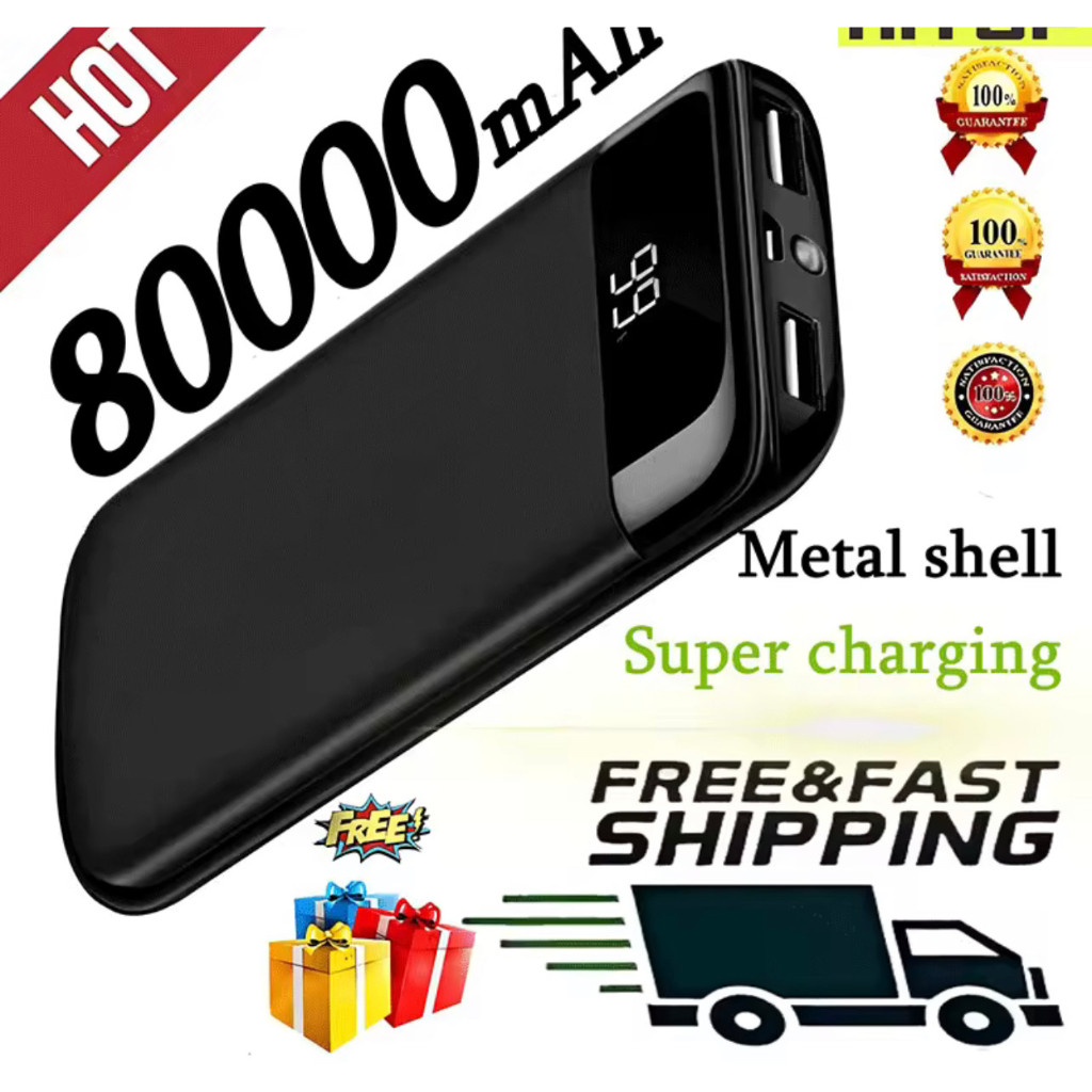 HITOP Power bank 800000mah original With socket plug portable 65w Fast ...